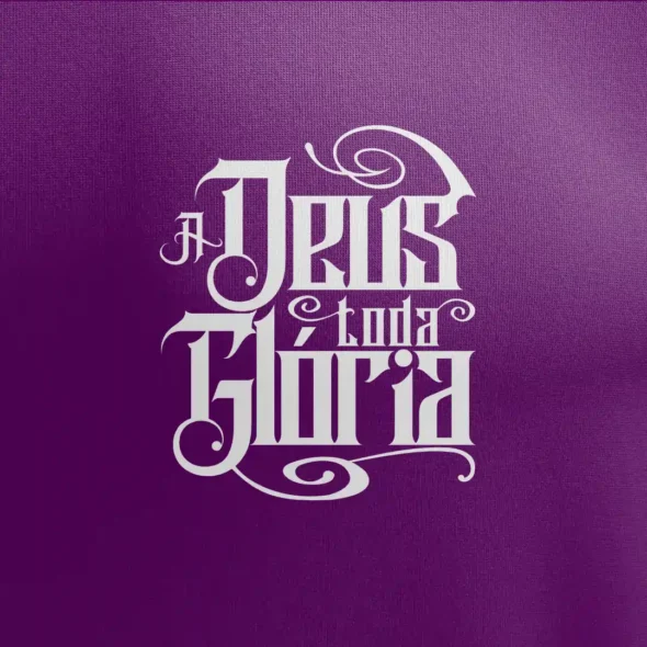 Estampa a Deus Toda Glória - Camisa Vetor