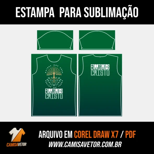 Estampa Camisa Cristã Enraizados em Cristo Jeremias